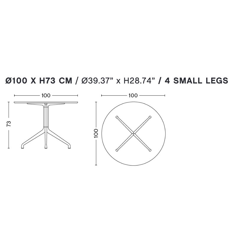 HAY About a Table AAT 20 Esstisch Linoleum Ø100cm | AmbienteDirect