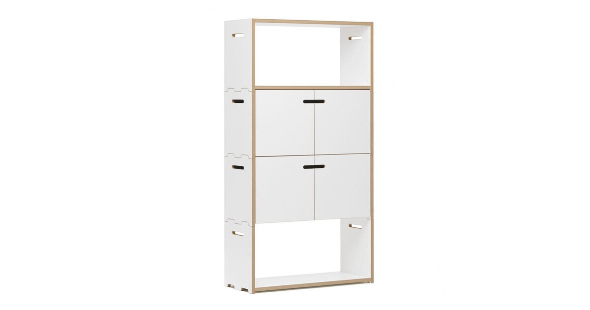 Tojo Hochstapler Regal mit Türen H 144cm | AmbienteDirect